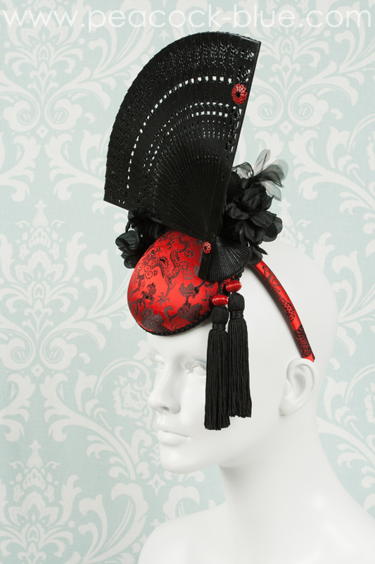 Loyal Fan Hat: Black Dragon | Peacock Blue Design Studio